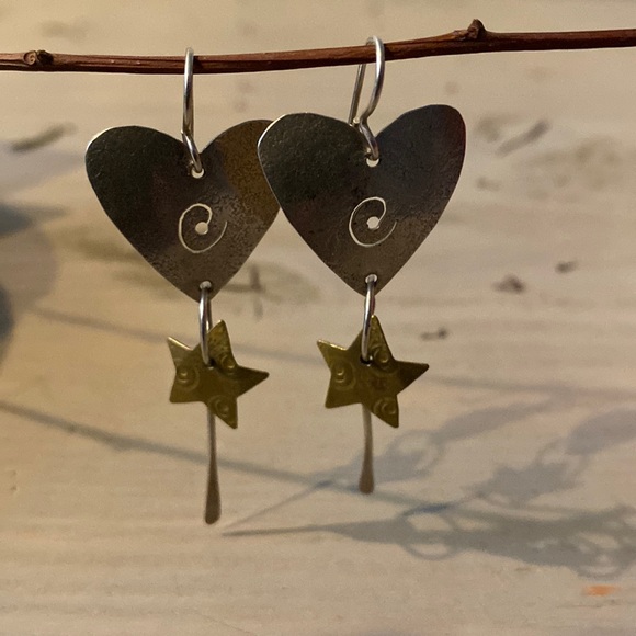 Roggio | Jewelry | Roggio Heart And Star Earrings | Poshmark